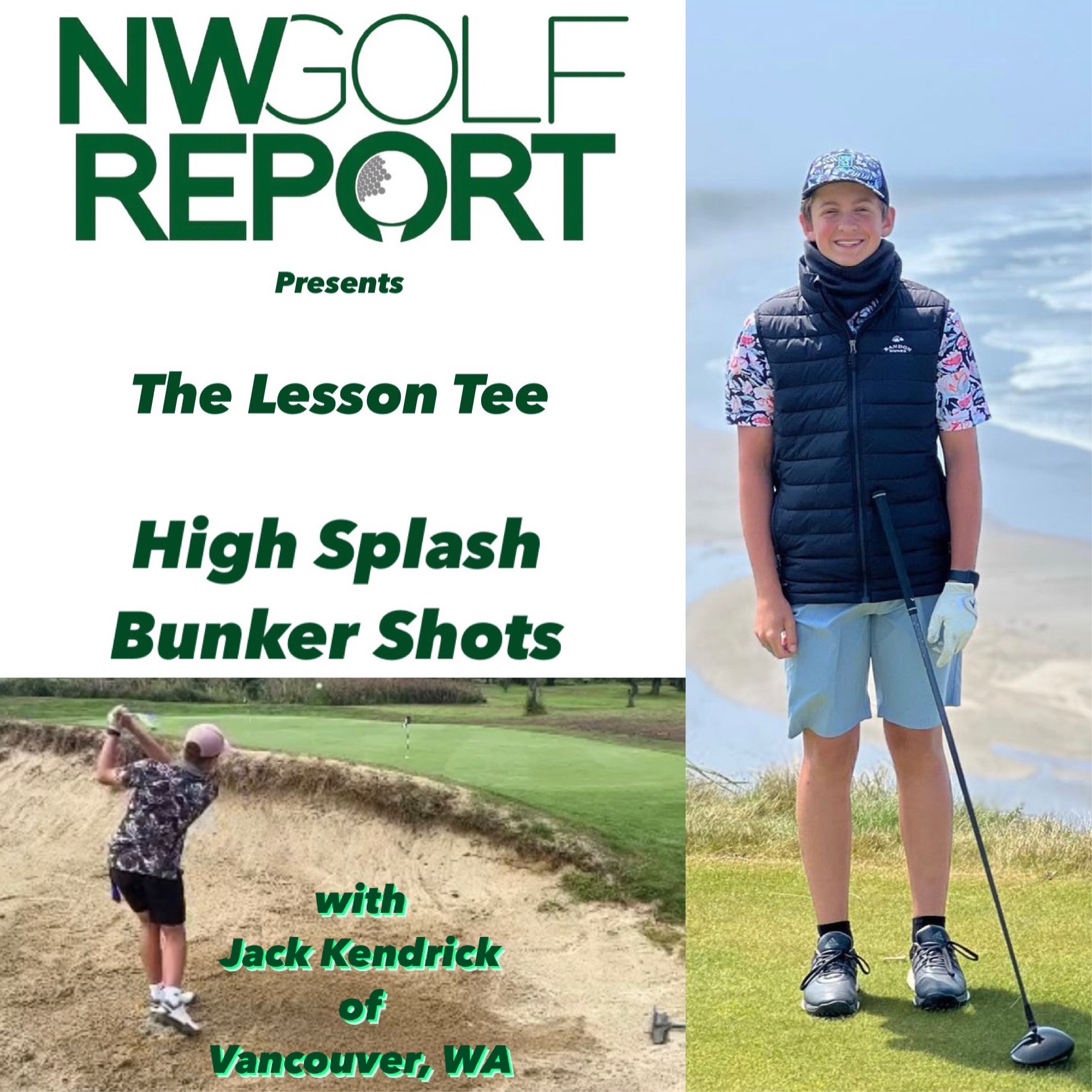 ⛳️August 2022 Lesson: “High Splash Bunker Shots” with 15-year-old ...