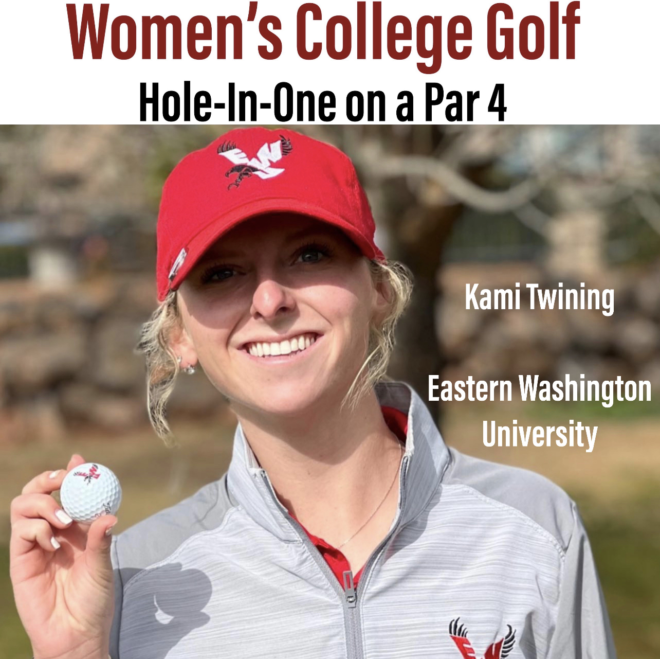 Kami Twining of the Eastern Washington University Eagles records ...