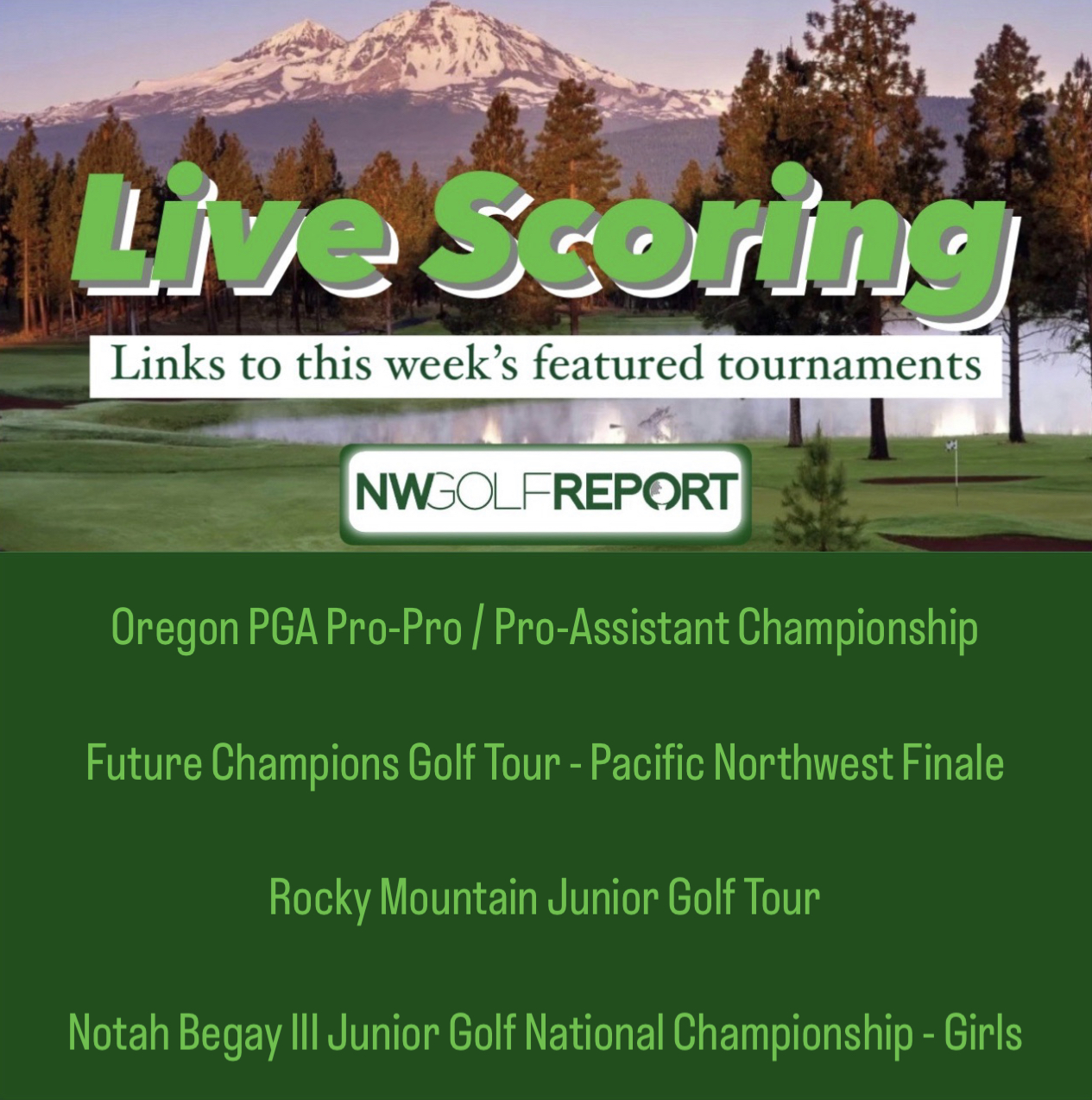🔗Leaderboard Links: This Week's Featured Tournaments and Live Scoring ...