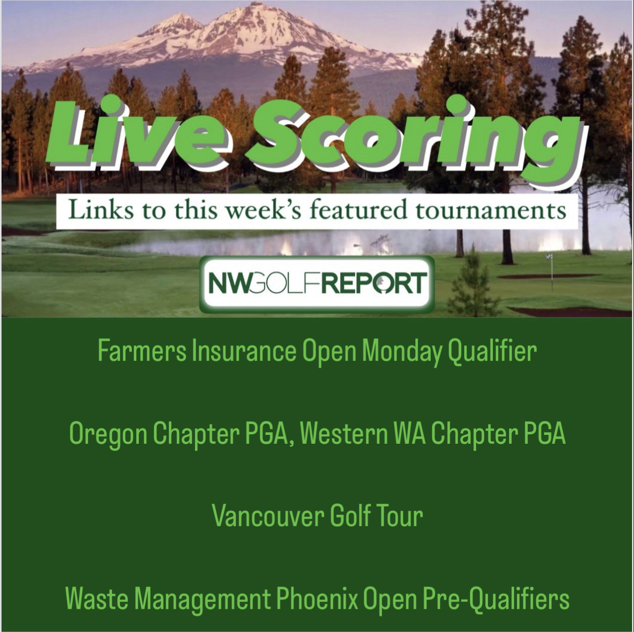 🔗 Leaderboard Links: This Week's Featured Tournaments and Live Scoring ...
