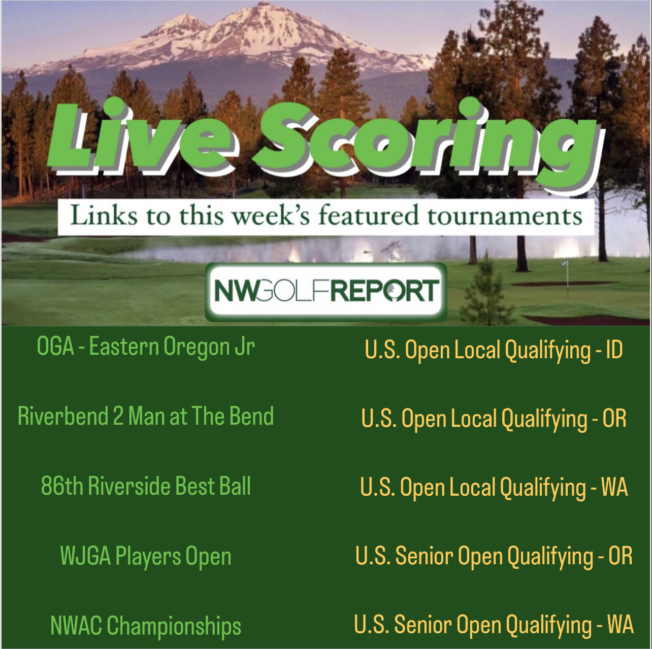 🔗 Leaderboard Links: This Week's Featured Tournaments and Live Scoring ...