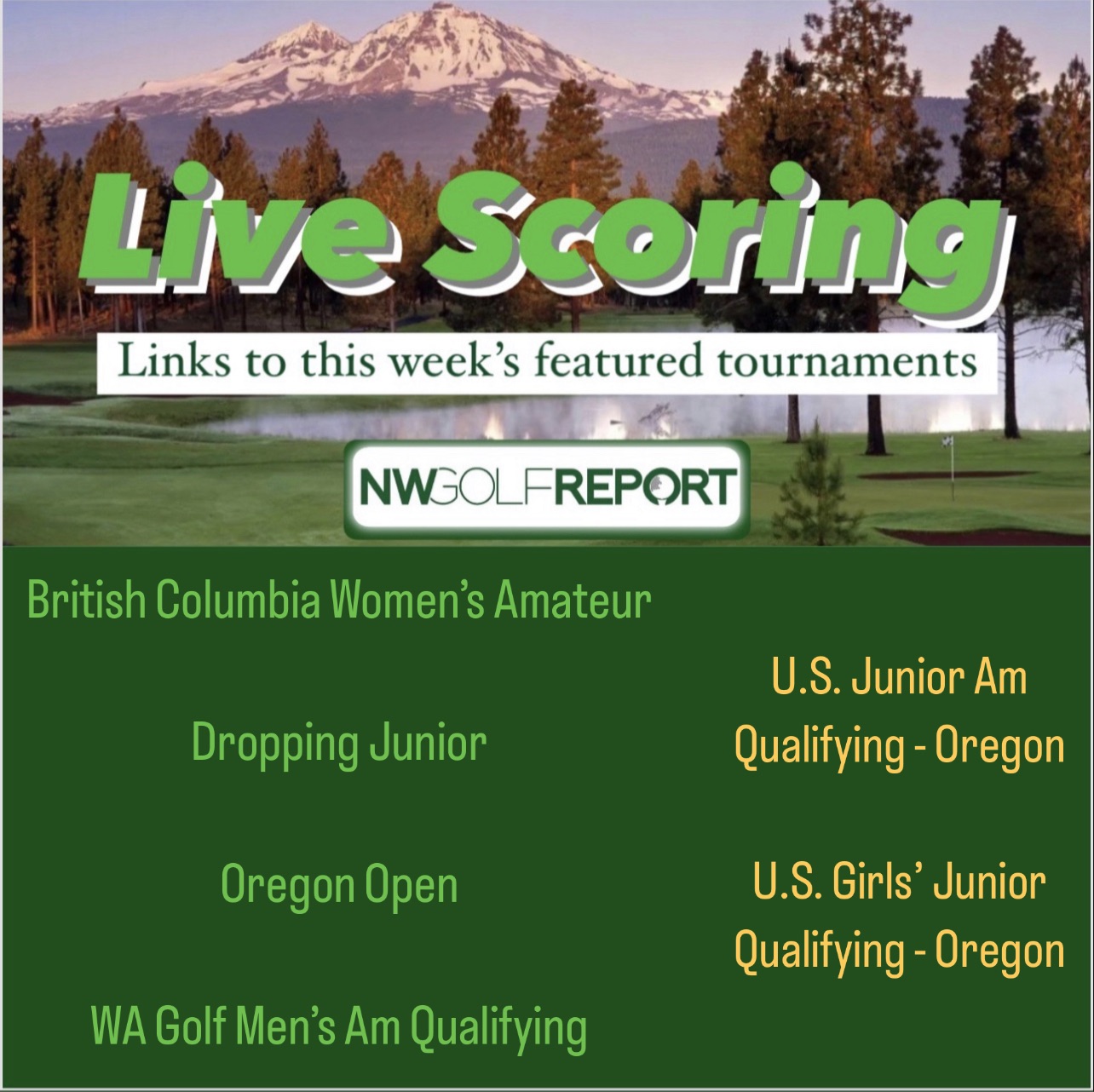 🔗 Leaderboard Links: This Week's Featured Tournaments and Live Scoring ...