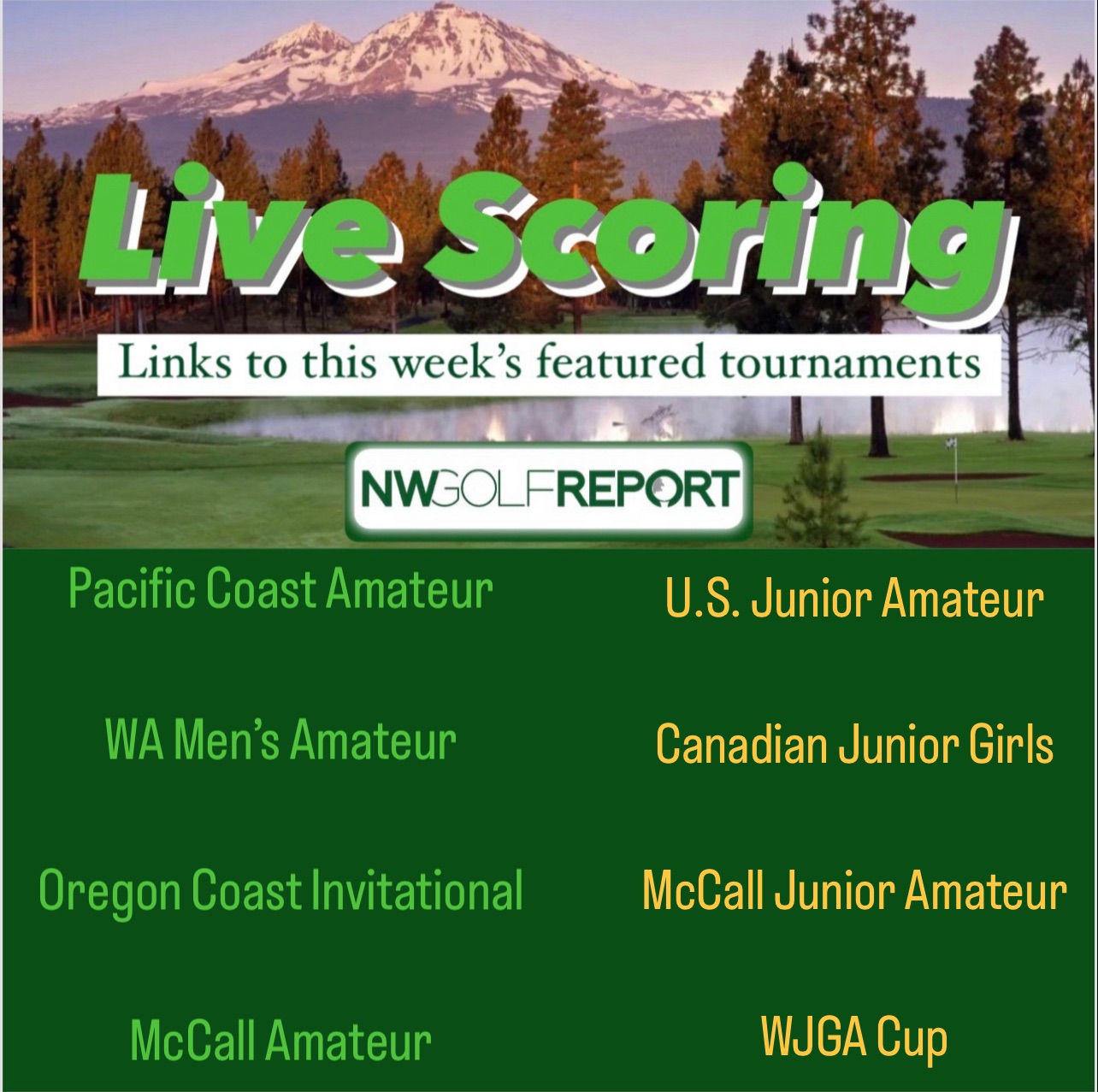 🔗 Leaderboard Links: This Week's Featured Tournaments and Live Scoring ...