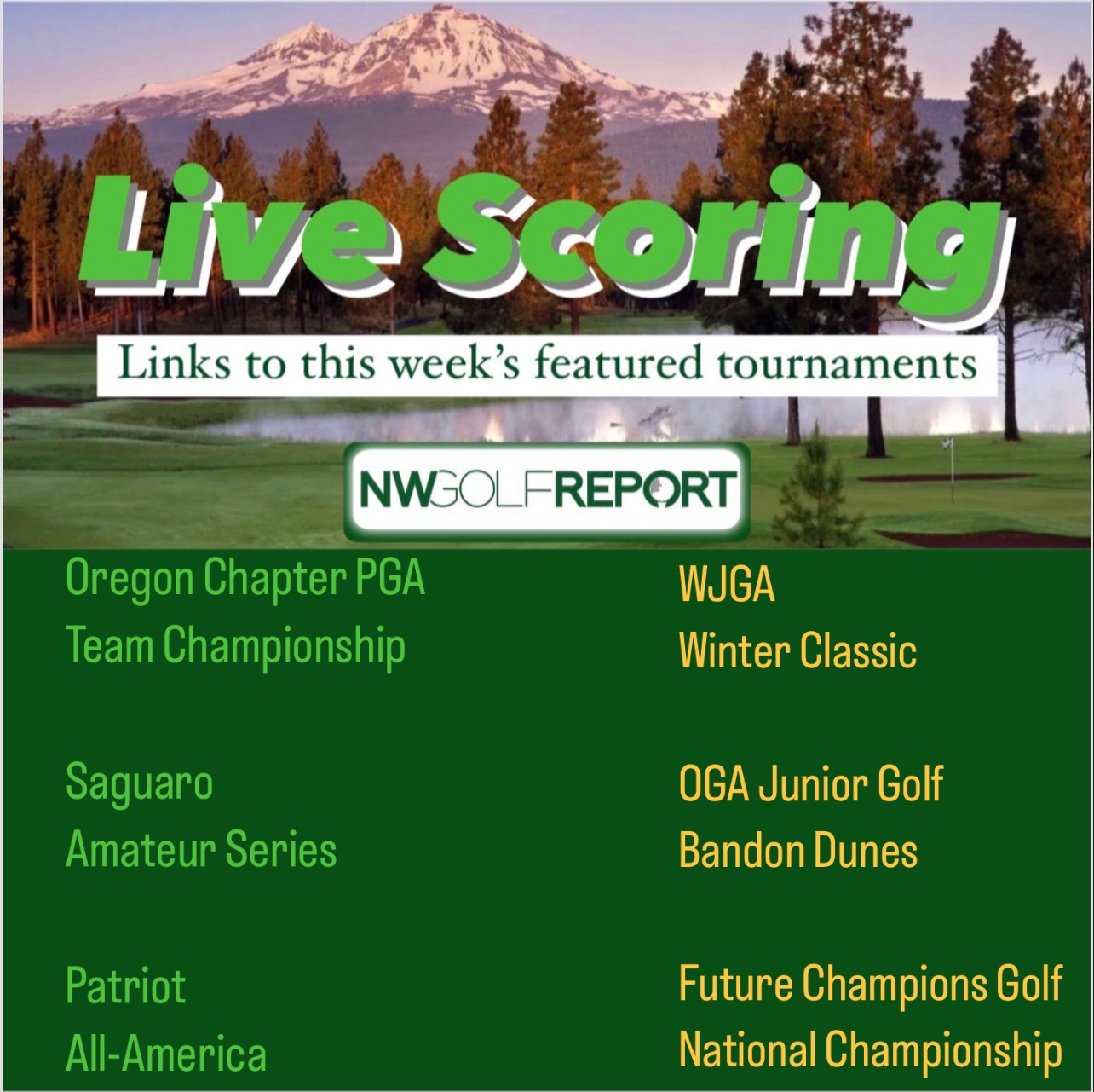 🔗 Leaderboard Links: This Week's Featured Tournaments and Live Scoring ...