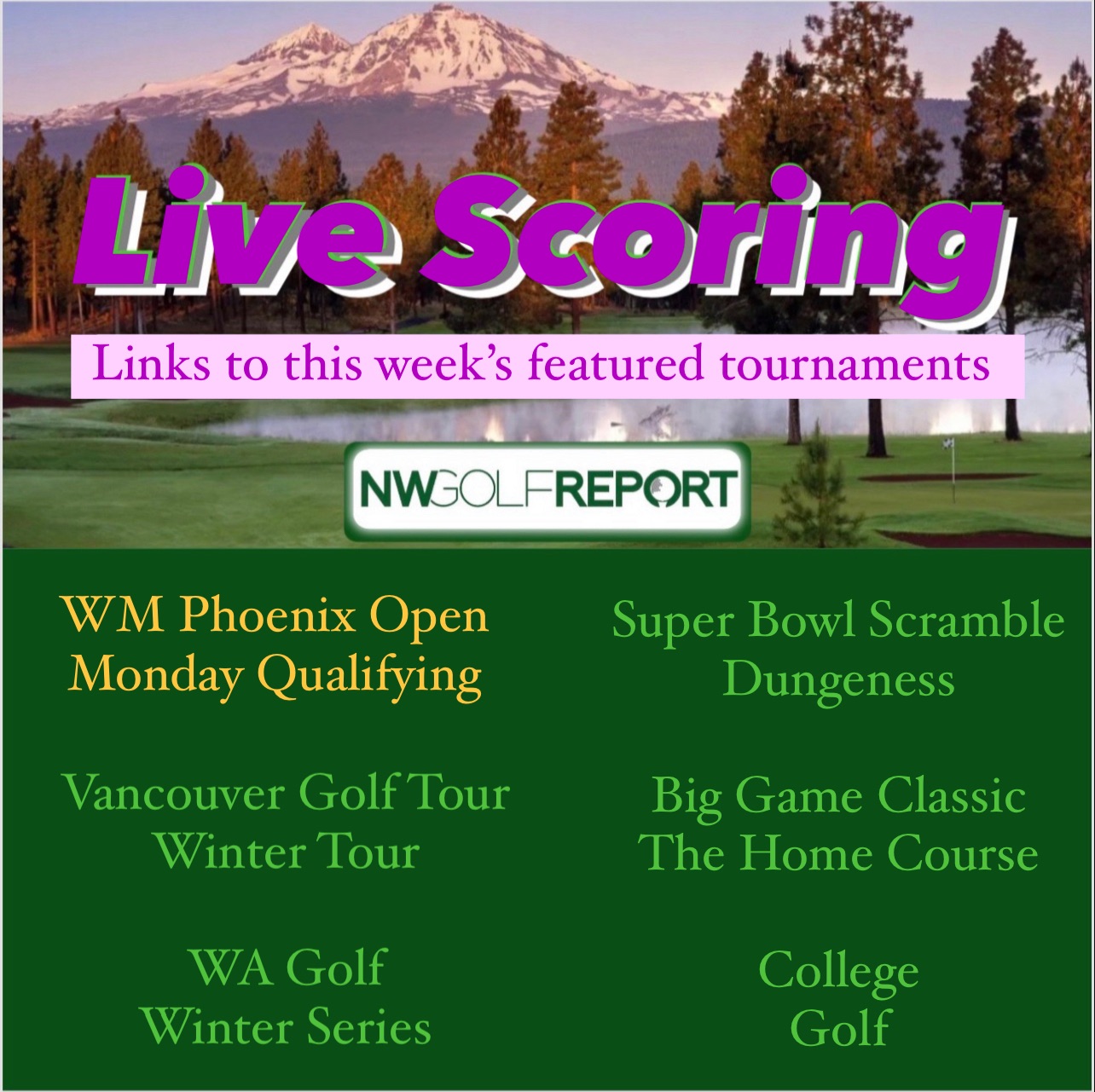 🔗 Leaderboard Links: This Week's Featured Tournaments and Live Scoring ...