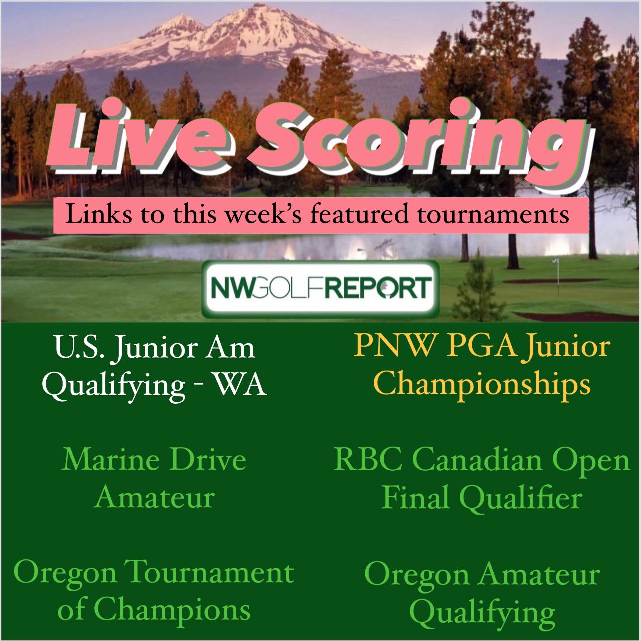 🔗 Leaderboard Links: This Week's Featured Tournaments and Live Scoring ...
