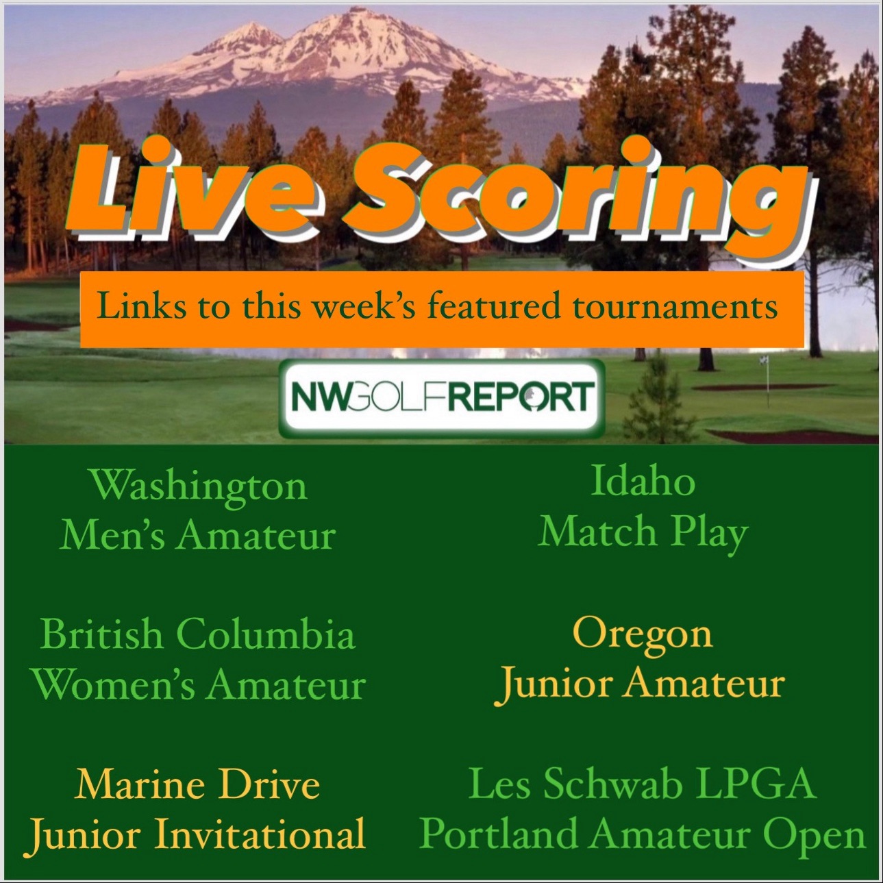 🔗 Leaderboard Links: This Week's Featured Tournaments and Live Scoring ...