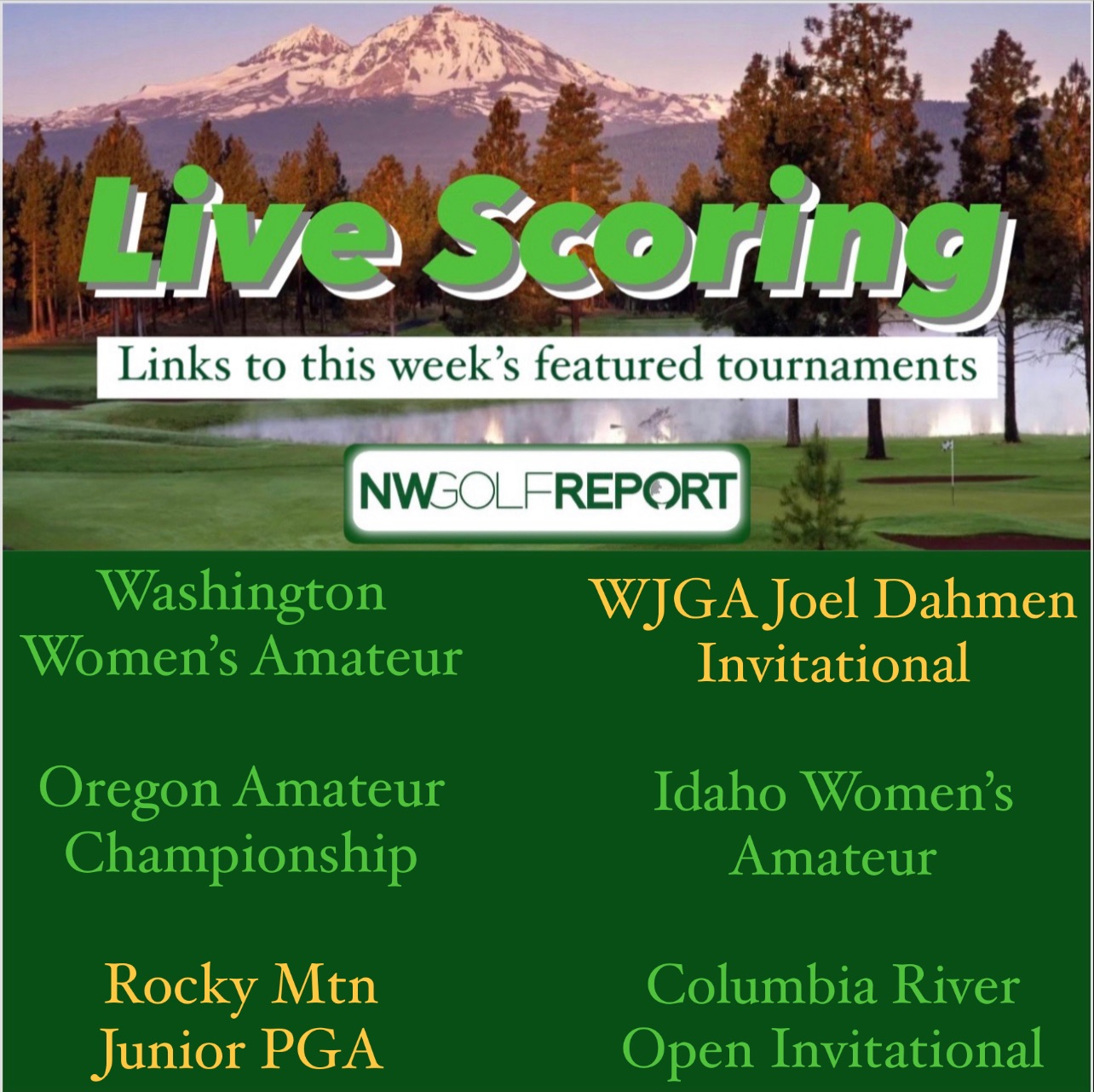 🔗 Leaderboard Links: This Week's Featured Tournaments and Live Scoring ...