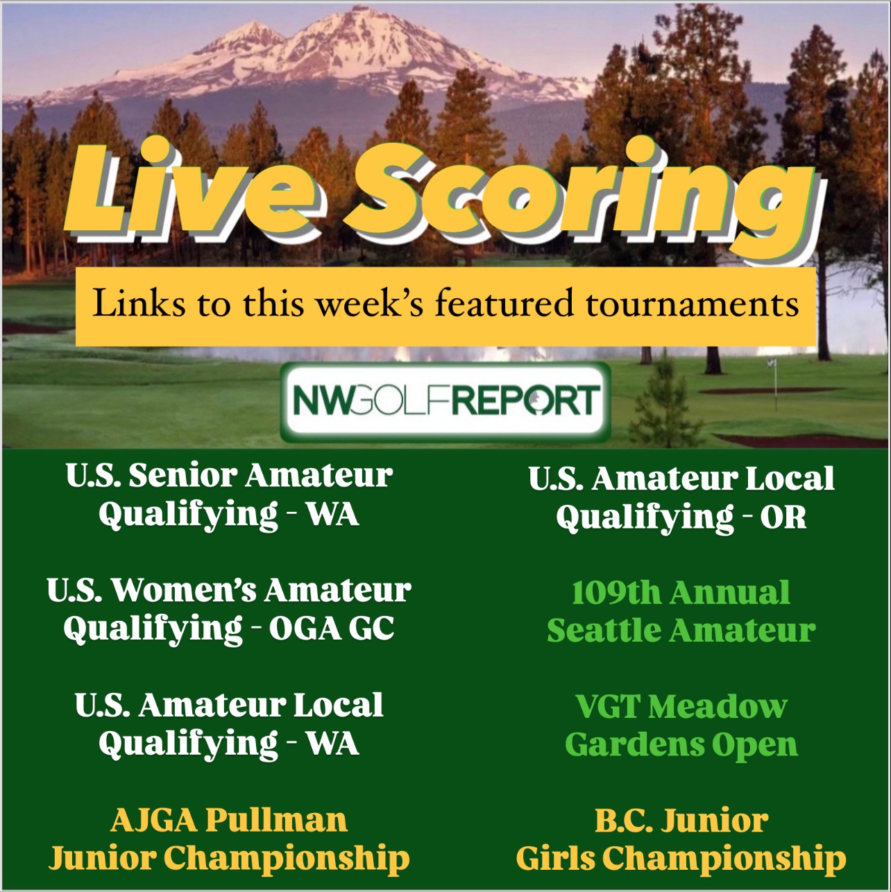 🔗 Leaderboard Links: This Week's Featured Tournaments and Live Scoring ...