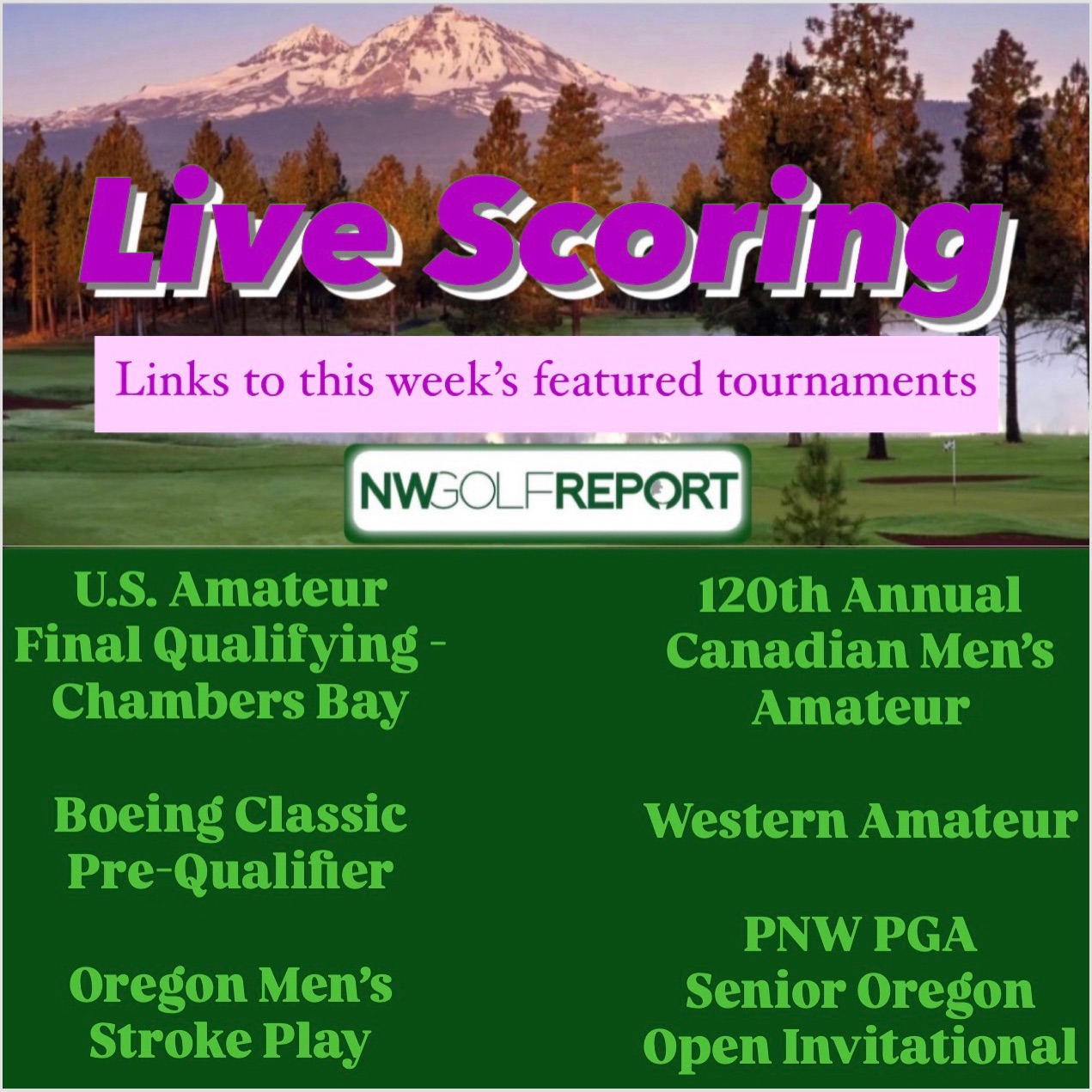 🔗 Leaderboard Links: This Week's Featured Tournaments and Live Scoring ...
