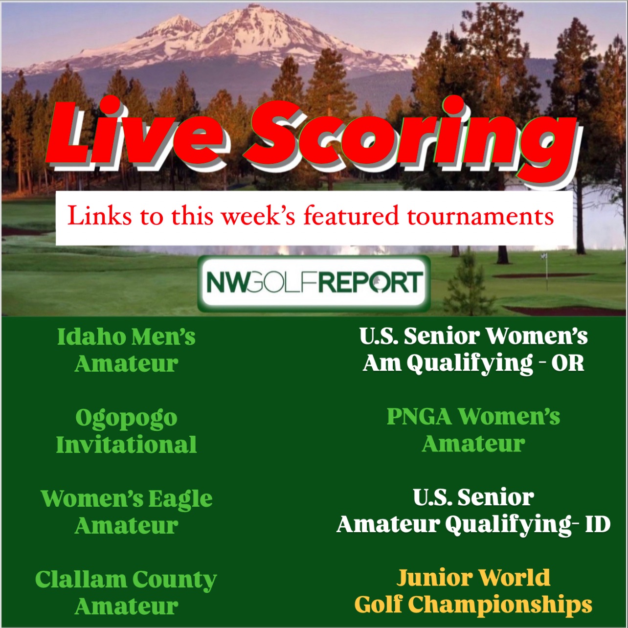 🔗 Leaderboard Links: This Week's Featured Tournaments and Live Scoring ...