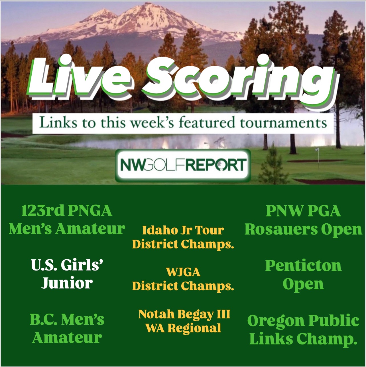 🔗 Leaderboard Links: This Week's Featured Tournaments and Live Scoring ...
