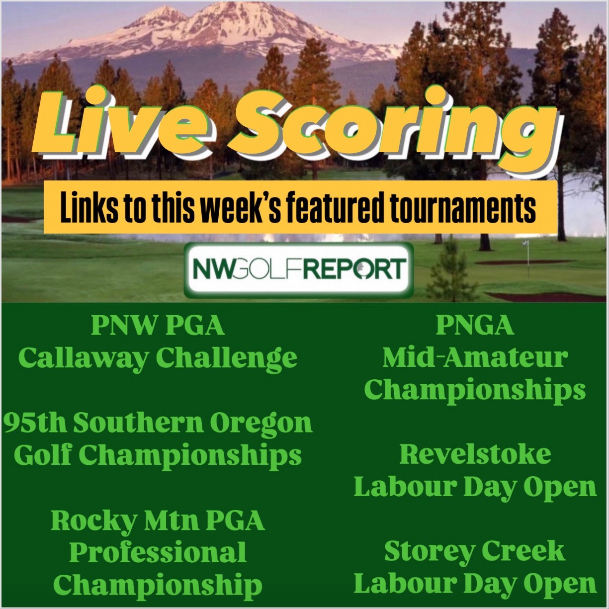 🔗 Leaderboard Links: This Week's Featured Tournaments and Live Scoring ...