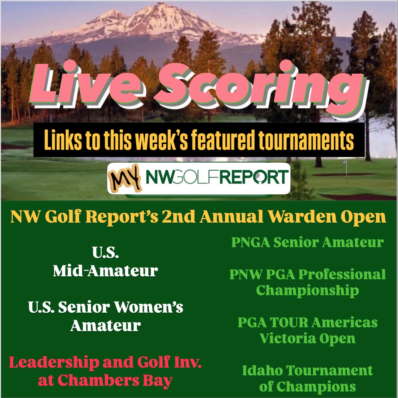 🌲🔗 Member Portal — Leaderboard Links — This Week's Featured Tournaments ...
