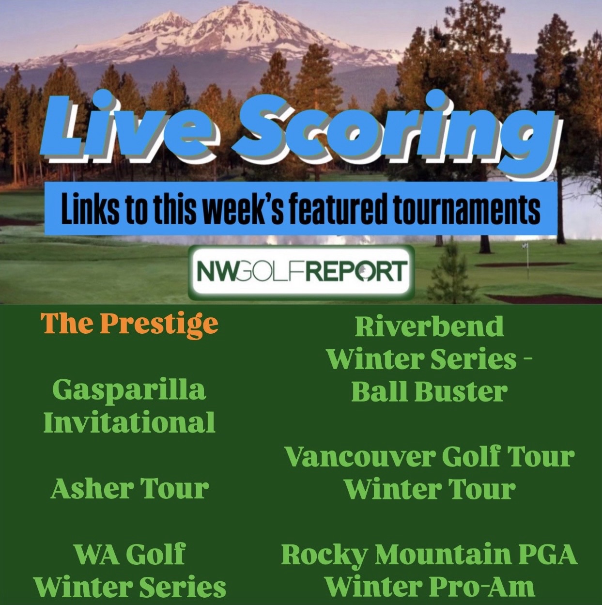 🔗 Leaderboard Links: This Week's Featured Tournaments and Live Scoring ...